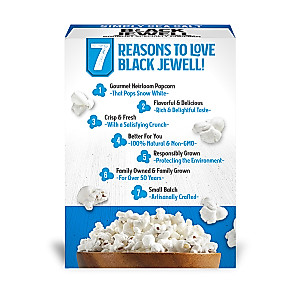 Black Jewell Gourmet Microwave Popcorn, Simply Sea Salt, 10.5 Ounces (Pack of 6)