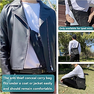 Crossbody Sling Bag for Men Women, Tactical Anti-Thief Conceal Carry Handgun Bag Stealth Personal Pocket Bag Over Shoulder Backpack w.Keychain Carabiner(CP)