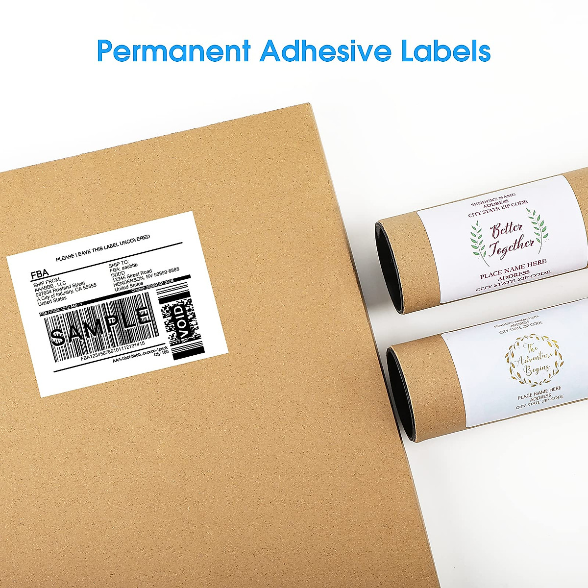 MaxGear 3-1/3x4 Shipping Address Labels,for Inkjet or Laser Printer, 6 Up Sticker Labels Paper, Matte White Paper Sheets, Strong Adhesive, Dries Quickly, Holds Ink Well, 180 Lables