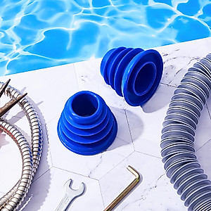 Fabbay 4 Pieces Pool Cleaner Skimmer Cone Adapter Pool Cleaner Valve Cuff Compatible with Zodiac Baracuda Valve Cuff W70263 W63900, Pentair Kreepy Krauly K121110, 1-1/2 Inch and 2 Inch Hose Cone