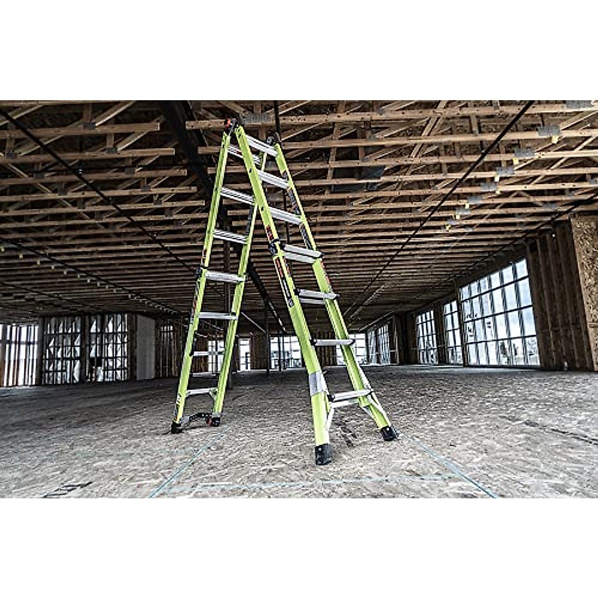 Little Giant Ladder Systems Conquest 2.0 All-Terrain, M17, 17ft, Multi-Position Ladder with Adjustable Outriggers, Fiberglass, Type 1A, 300 lbs Weight Rating, (17107-001)