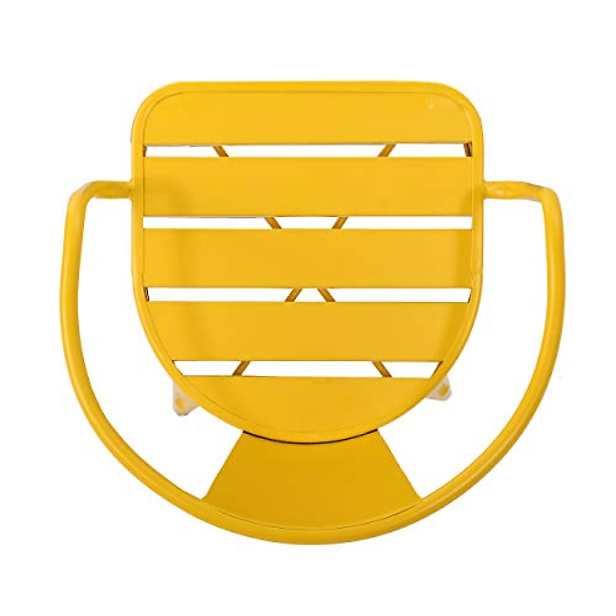 Christopher Knight Home Colmar Outdoor Iron Bistro Set, 3-Pcs Set, Matte Yellow