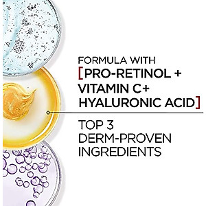 L'Oreal Paris Skincare Revitalift Triple Power Anti-Aging Eye Cream, Under Eye Treatment, with Pro Retinol, Hyaluronic Acid & Vitamin C to reduce wrinkles, de-puff and brighten skin, 0.5 fl. oz.