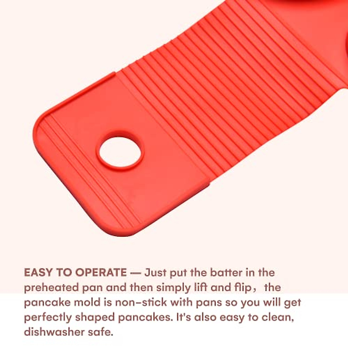 Kitchtic Silicone Pancake Molds - Mini Shaper Pancakes, Non-Stick & Easy Release - Safe for Oven, Microwave & Dishwasher - Kitchen Baking Accessories - Fun And Unique Shapes