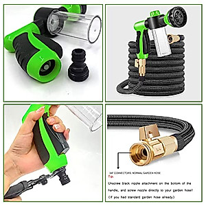 Pup Jet Wash Hose Nozzle Foam Sprayer Attachment Soap Dispenser Bottle Washing Shower Pet Bathing Tool for Dog Horse (green)