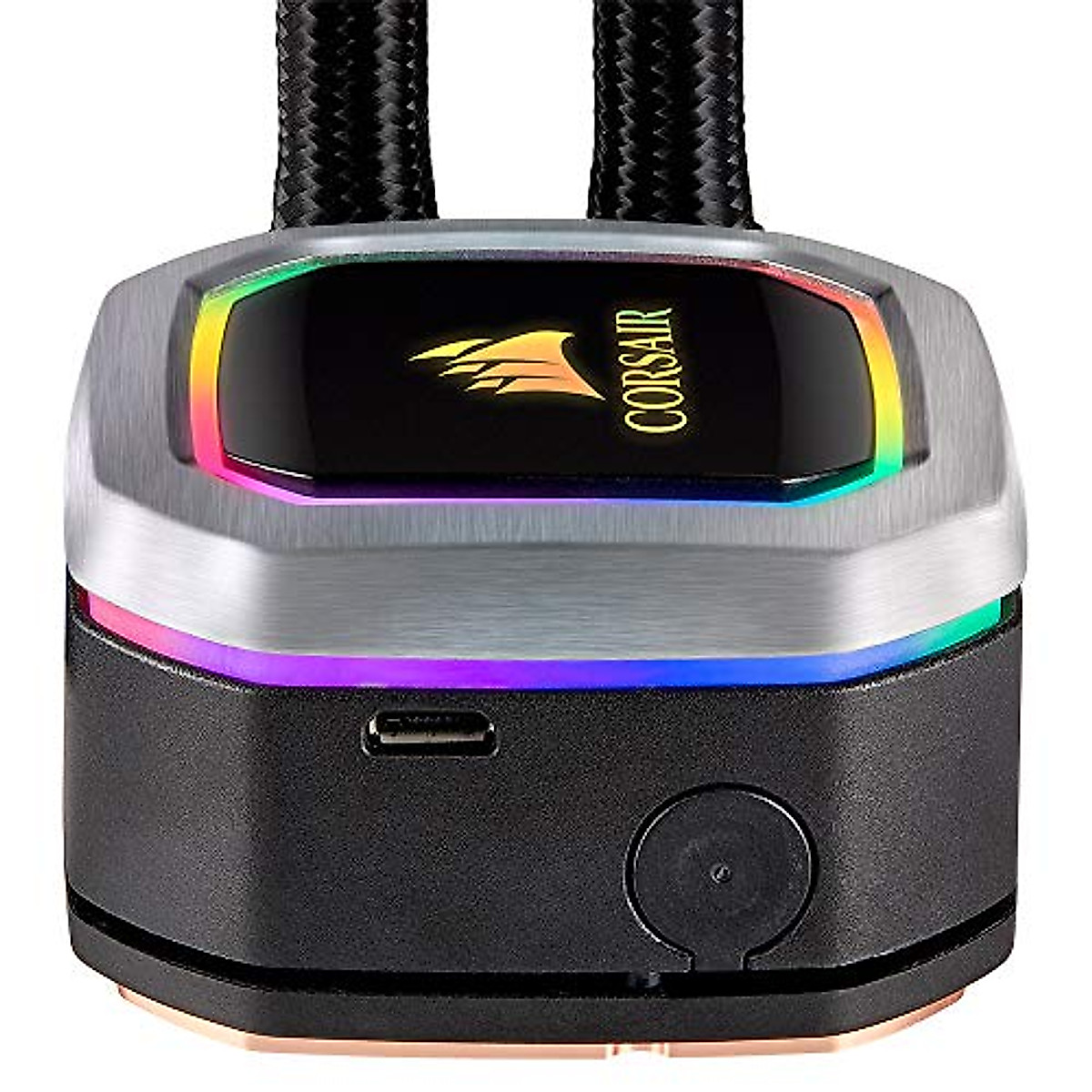 Corsair H100i RGB PLATINUM AIO Liquid CPU Cooler,240mm,Dual ML120 PRO RGB PWM Fans,Intel 115x/2066,AMD AM4/TR4