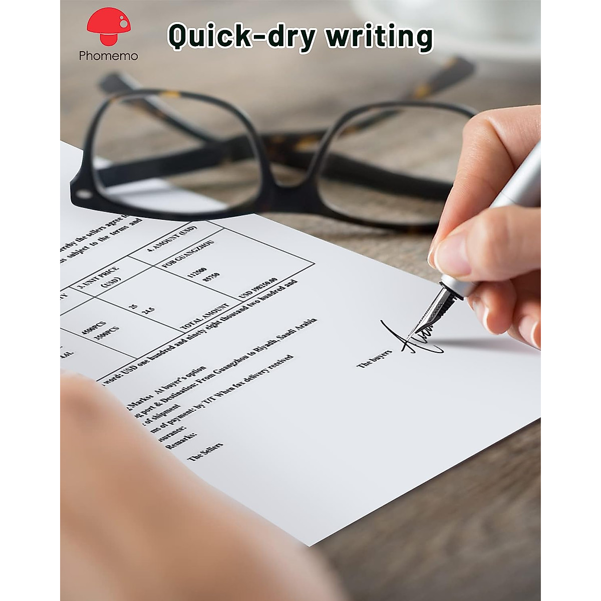 Phomemo US Letter Thermal Paper, Advanced Thermal Printing, Phomemo Thermal Paper for M08F-Letter, Brother PocketJet PJ762/PJ763MFi, HPRT MT800/MT800Q Printer, Size 8.5" x 11", 100 Sheets