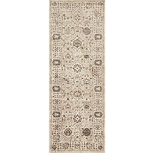 Loloi Century 3'-7" x 5'-7" Accent Rug in Taupe/Taupe - Large Area Rug, Traditional Neutral Area Rug, Vintage Inspired Area Rug for Living Room, Bedroom, Entryway & Hallway, Dining Area