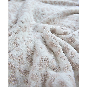 Fluffy Microfiber Knitted Blanket Super Soft Cozy Lightweight Blanket 30"X40" (Beige)¡­