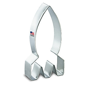 Rocket Ship Cookie Cutter 4.5 Inch - Made in the USA – Foose Cookie Cutters Tin Plated Steel Rocket Ship Cookie Mold