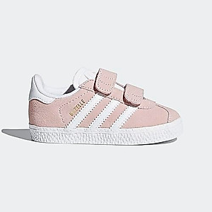 adidas Originals Unisex-Baby Gazelle Running Shoe, Icey Pink/White/White, 7Toddler