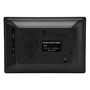 HD Digital Photo Frame, Slideshow 7 Inch IPS Screen Support USB 100‑240V Electronic Album with Remote Control for Wedding Party (US Plug)