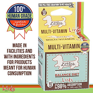 Licks Pill-Free Small Breed Dog Multivitamin - Dog Supplement with Vitamin C, D, and Calcium - Multivitamin Pet Supplies - Gel Packets - 10 Use
