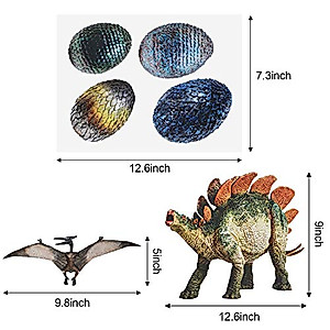 18 Pieces Dinosaurs Wall Stickers Dinosaur Wall Decals Removable Wall Stickers for Classroom Kids Bedroom Bathroom Nursery Home Decoration