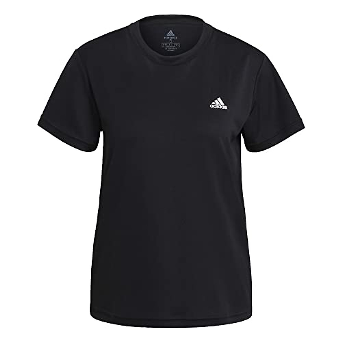 adidas womens Small Logo Tee Black/White Medium