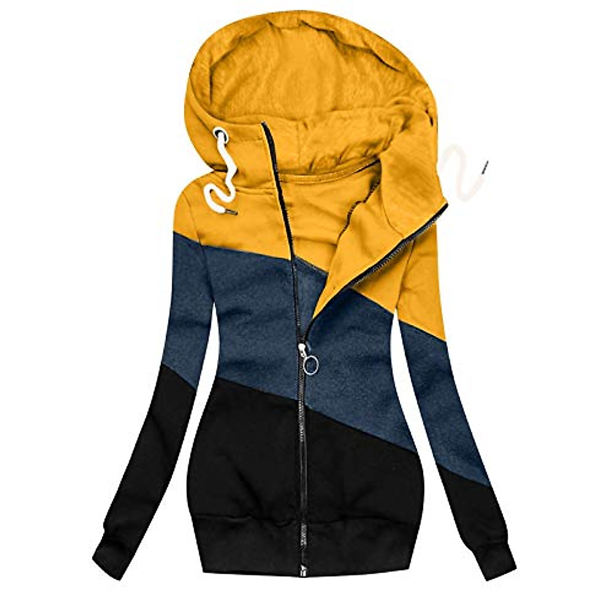 JMMSlmax Fall Jackets for Women 2023 Trendy Women Casual Pockets Long Sleeve Zip up Hoodies Tunic Sweatshirt Oversized Jacket