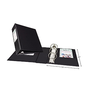 Avery Mini Durable Binder for 5.5 x 8.5 Inch Pages, 2-Inch Round Ring, Black, 1 Binder (27554)