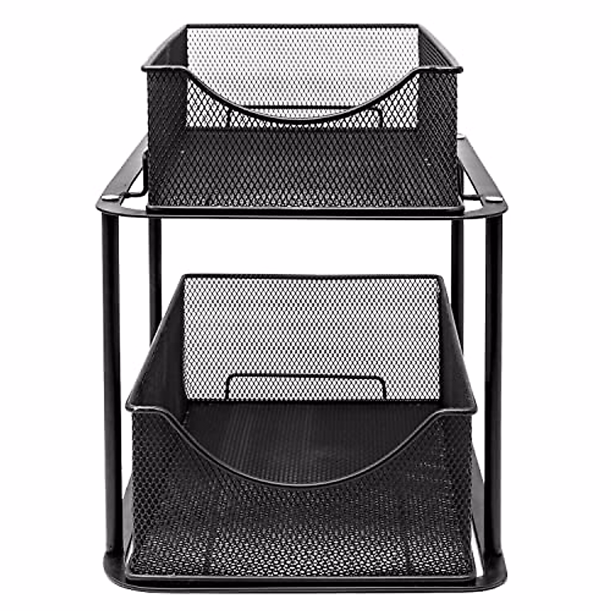 2 Tier Mesh Sliding Drawers - Cabinet Baskets Under The Sink Organizer