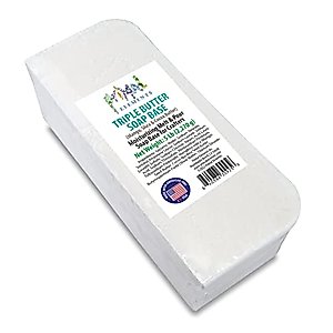 Primal Elements Triple Butter Soap Base (Mango, Shea, and Cocoa Butter) - Moisturizing Melt and Pour Glycerin Soap Base for Crafting and Soap Making, Vegan, Cruelty Free, Easy to Cut - 5 Pound
