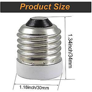 TWDRTDD FINELED 3PACK E26 E27 to E17 Socket Adapter,Medium Screw to Intermediate base E17 Light Bulb Socket Adapter Converter Reducer (3PACK)