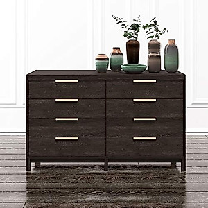 Tvilum Rainier 8 Drawer Double Dresser, Dark Chocolate