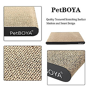PetBOYA Cat Scratch Pad, 1 PCS Cat Scratching Pad Textured Surface is Durable and Recyclable, Double Side Cat Scratcher Cardboard