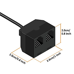 Callez RJ9 Telephone Training Splitter, Compatible with Plantronics, Mitel, Cisco, Yealink, Avaya, Polycom, ShoreTel, NEC, Aastra, Nortel, GE and Other IP Phones, Easy to Use