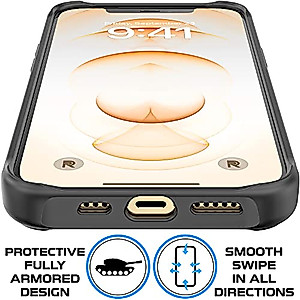 Phone REBEL iPhone 12 Case/iPhone 12 Pro Case [Rebel Series Gen-2] Premium Aramid Fiber, MagSafe Compatible, Protective Shockproof Corners, Slim Fit Grip Case for 12/12 Pro 6.1 2020 (REBEL Black)