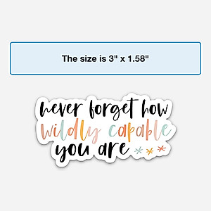 Swaygirls locker magnet | Cute fridge magnets | Never forget how wildly capable you are refrigerator magnet | Inspirational quotes | Be nice.