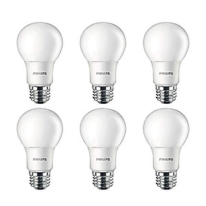 Philips LED Non-Dimmable A19 Frosted Light Bulb: 1500-Lumen, 2700-Kelvin, 14.5-Watt (100-Watt Equivalent), E26 Base, Soft White, 6-Pack, 461995