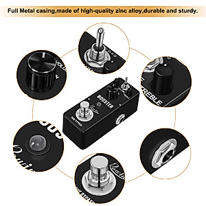 Rowin Booster Pedal with Rich Distortion Sound True Bypass LEF-318