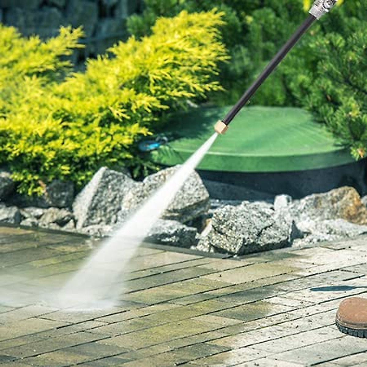 GARFANS High Pressure Power Washer Wand Washer Gun with 2 Jet Water Hose Nozzle Pressure Washer Wand Garden Hose for End Glass Window Cleaning Sprayer Home Car Garden Water Washing