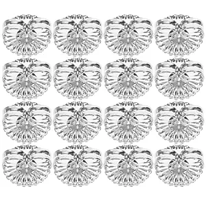 VILLCASE 20pcs Flower Earring Backs for Droopy Ears Safety Earring Studs Secure Locking Ear Backs Studs Replacement for Heavy Earrings Jewelry Findings Silver