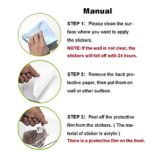 Wall Decor Sticker, H2MTOOL 12PCS Acrylic Mirror Wall Stickers 15cm Adhesive Rounded Corner for Home Decorations (Silver, 15X15cm)