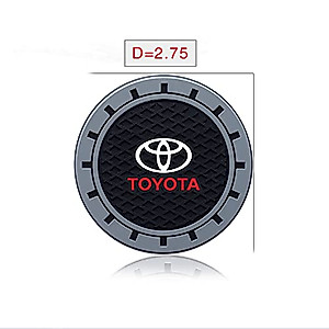 Car Coasters, Car Cup Holder Coaster for Toyota Avalon Camry Prius Avalon Corolla RAV4 Highlander, Anti Slip Car Coasters for Cup Holders, Car Interior Accessories, 2 PCS