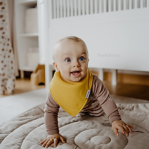 Meerdif Baby Bandana Drool Bibs 10-Pack Baby Bibs for Boys, Girls, Unisex for Teething and Drooling (Plain 1) by TheAZBaby