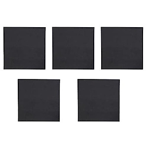 balacoo 5Pcs Fish Tank Pad Aqurium Mat Non- Skid Waterproof Aquarium Placement Mat for Home Desktop Tabletop Black