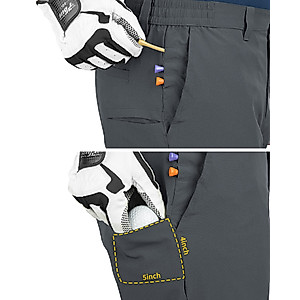 33,000ft Men's Golf Shorts 9" Dry Fit Stretch Golf Short UPF 50+ Lightweight Flat Front Golf Shorts with Pockets Grey