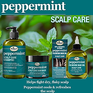 Difeel Peppermint Hot Oil Treatment for Dry, Irritated or Flaky Scalp - 7.1 oz Hair Treatment