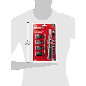 CRAFTSMAN Ratcheting Screwdriver, Multibit Set, 26-Piece (CMHT68001),Black