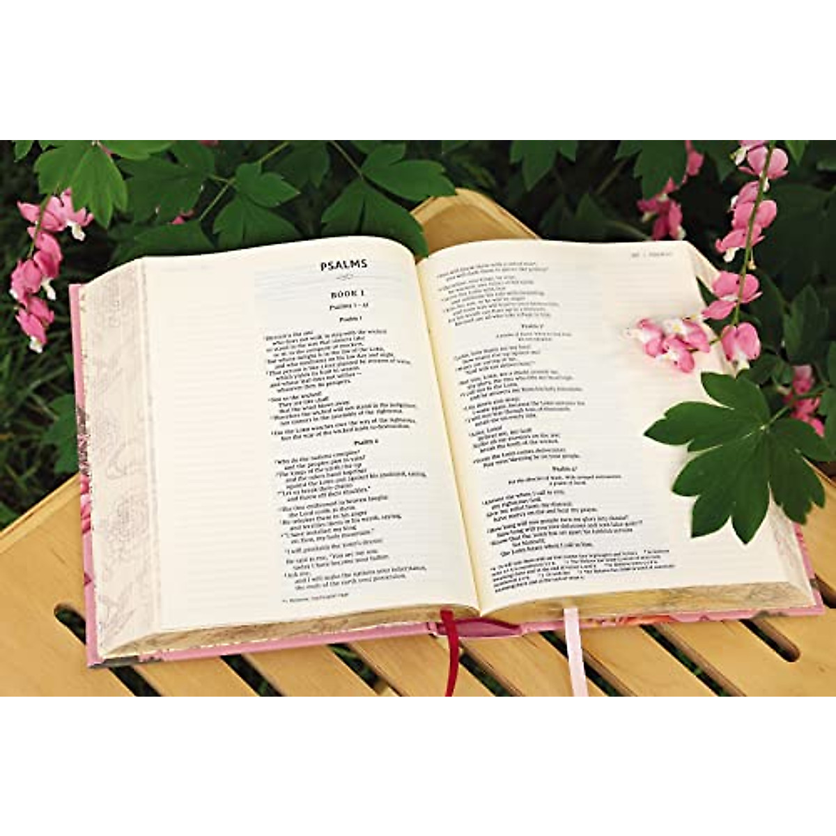 NIV, Artisan Collection Bible, Cloth over Board, Pink Floral, Designed Edges under Gilding, Red Letter, Comfort Print