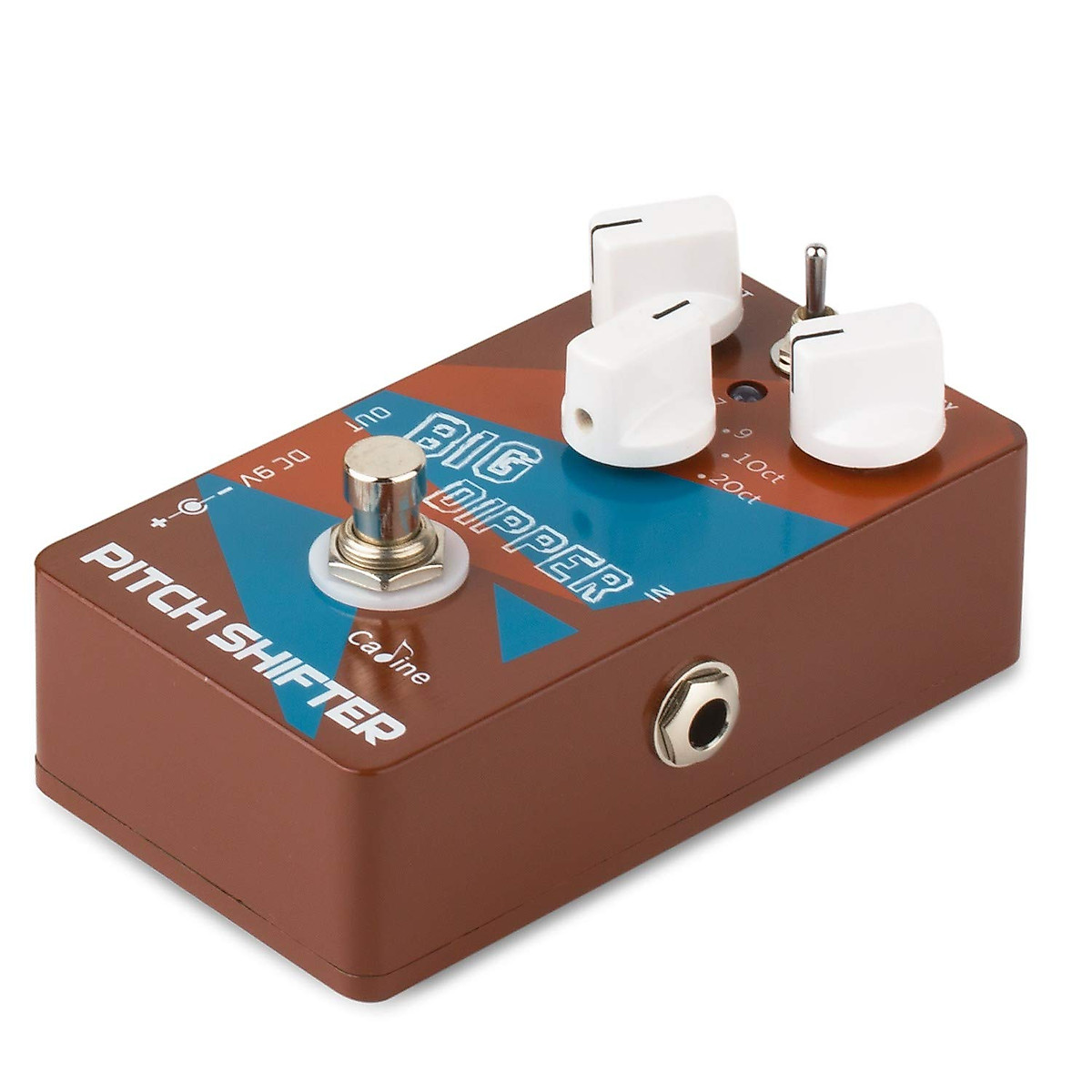 Caline Harmonizer Pedal Digital Octave Guitar Effect Pedal 7 Modes True Bypass Aluminum Alloy Housing Big Dipper Brown CP-36