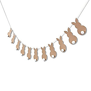 Bunny Banner - Happy Easter Banner,easter Birthday Party Decorations,easter Bunny Hanging Wreath, Happy Easter Home Decoration for Mantels