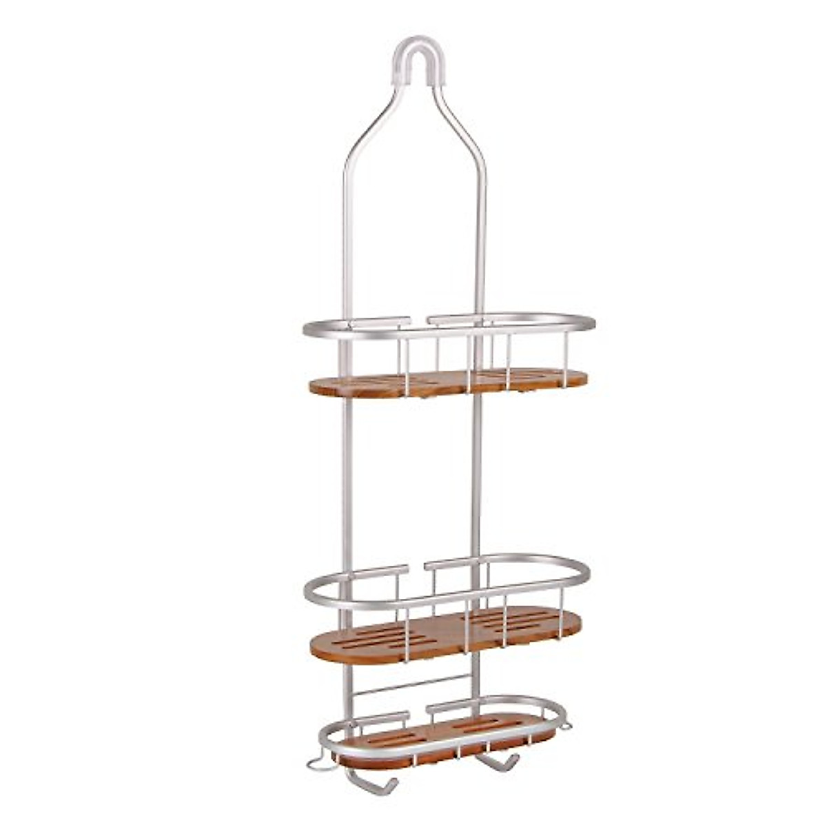 Utopia Alley Tia Rustproof Shower Caddy, Teak, 3 Shelves