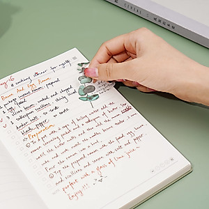 CAGIE To Do List Notebook 192 Pages 5.3" x 7.5" Leather To Do List Notepad Checklist for Daily Plans Schedule Planner Notebook School Supplies for Students, Green