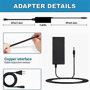 CJP-Geek AC Adapter Compatible with AOC E2051SN e2051F 200LM00011 20" LED LCD Monitor DC Power Supply