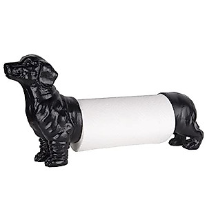 Farmhouse Dog Paper Towel Holder, Rustic Country Decorative Standing Utensil for Kitchen, Vintage Animal Paper Towel Display Stand