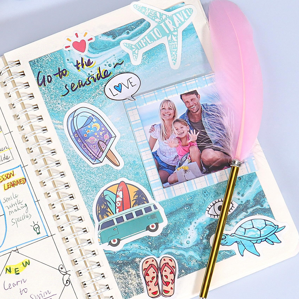 VERTOY DIY Journal Set for Girls Ages 8-12 - Kids Scrapbook Diary Journaling Kit for Writing, Ideas Birthday Gifts and Toys for 8 9 10 11 12 13+ Years Old, Teenage Kids