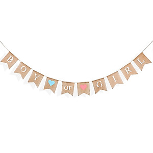 Boy or Girl Burlap Banner, Baby Shower Decorations, Gender Reveal Banner, Rustic Boy or Girl Shower Banner, Neutral Gender Reveal Decorations, "BOY or GIRL" Burlap Banner, Pregnancy Announcement