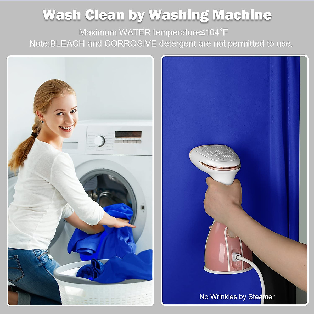 10 X 8 FT Royal Blue Screen Backdrop for Photography, Chromakey Background for Video Self Tape Audition Zoom Meeting Photoshoot Gaming YouTube, Polyester Cloth Fabric Curtain Sheet with 4 Clamps